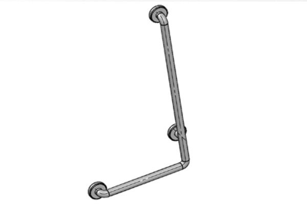 C12 90 Degree “L” Shape Grab Bar 20” X 40” - Gallery Specialty Ltd