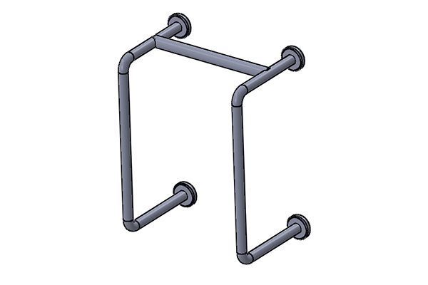 C36 Double Rail Straight 18” x 24” x 12” - Gallery Specialty Ltd